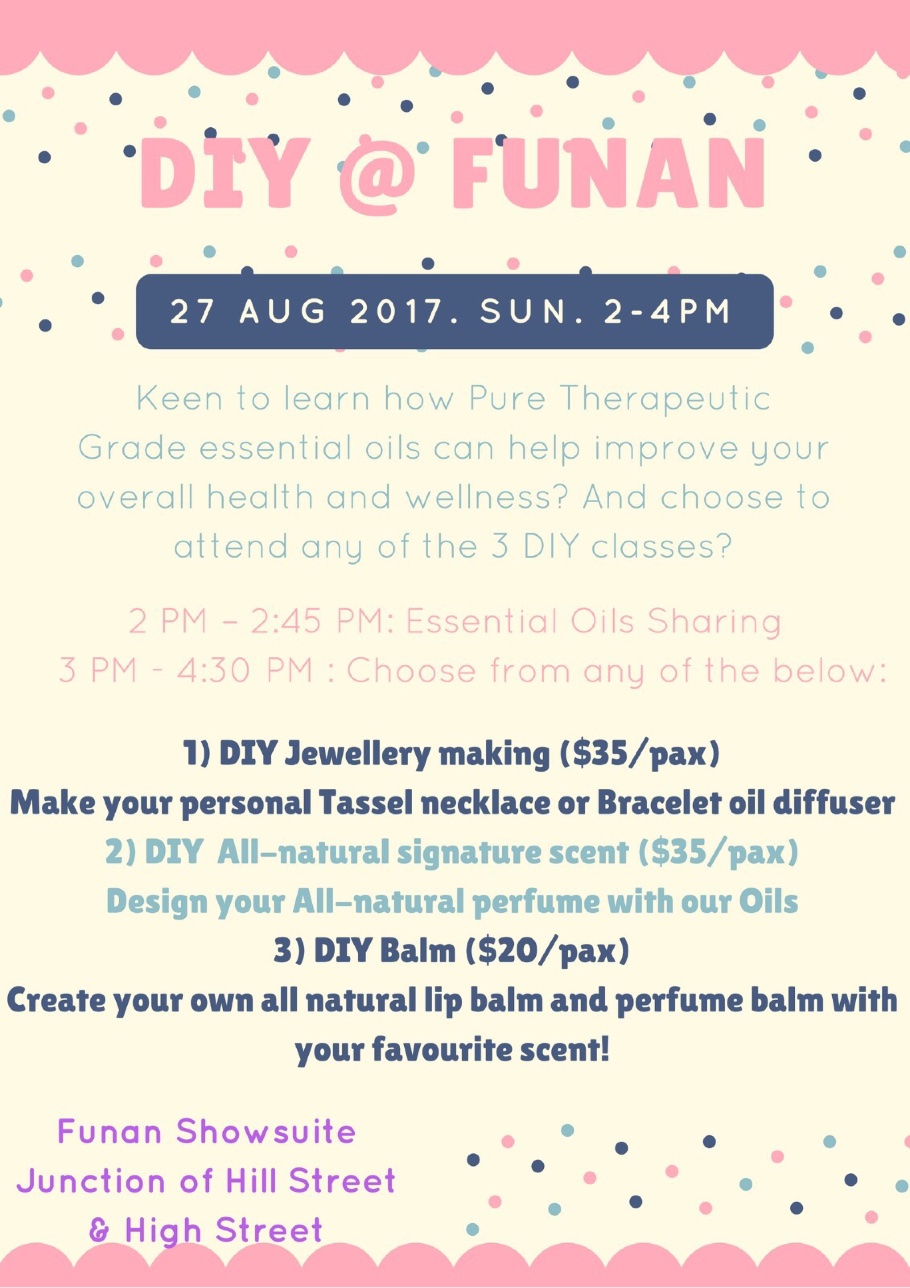 DIY workshop with essential oils @ Funan | Peatix